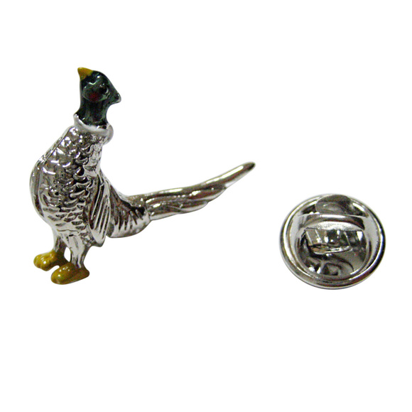 Kiola Designs | Accessories | Colored Pheasant Bird Lapel Pin | Poshmark